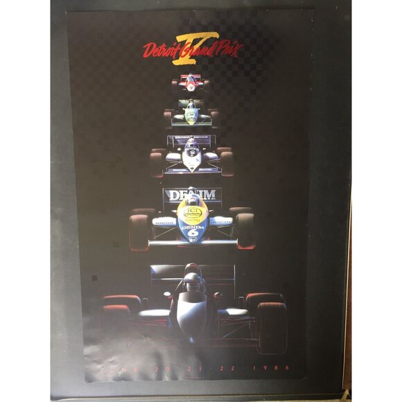1986 Detroit Grand Prix Poster | Art | Vintage 986 Detroit Grand Prix ...